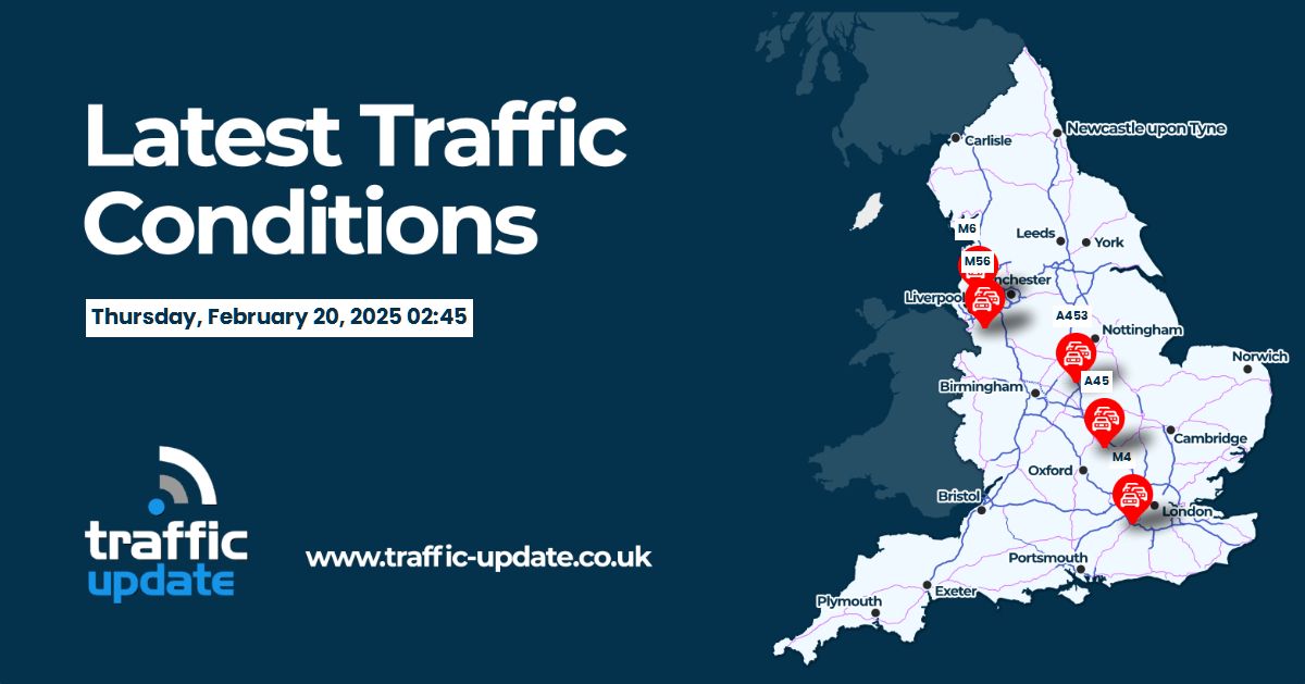 Traffic updates and travel news/reports for motorways