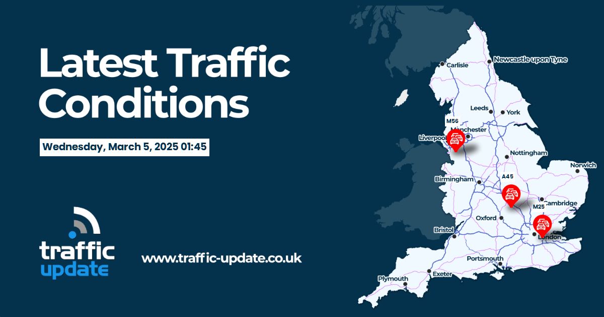 Leek traffic conditions - incidents & roadworks