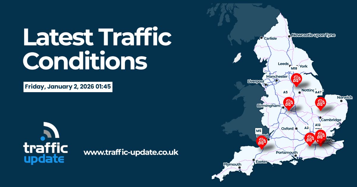 Traffic updates and travel news/reports for motorways