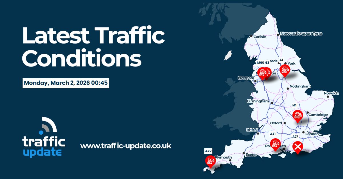 Worthing traffic conditions - incidents & roadworks